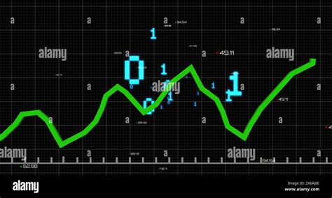 image of statistical data processing and binary coding over grid