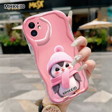 Jual Mhkeid Casing Hp Untuk Iphone Pro Max Pro Max Case Penguin Kartun Kasing Imut Pola