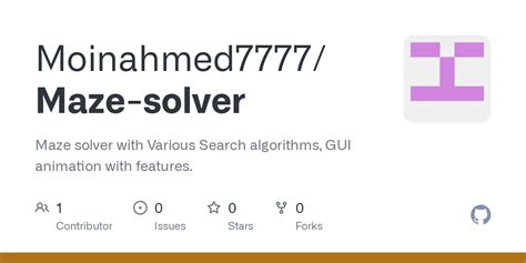 GitHub Moinahmed Maze Solver Maze Solver With Various Search Algorithms GUI Animation