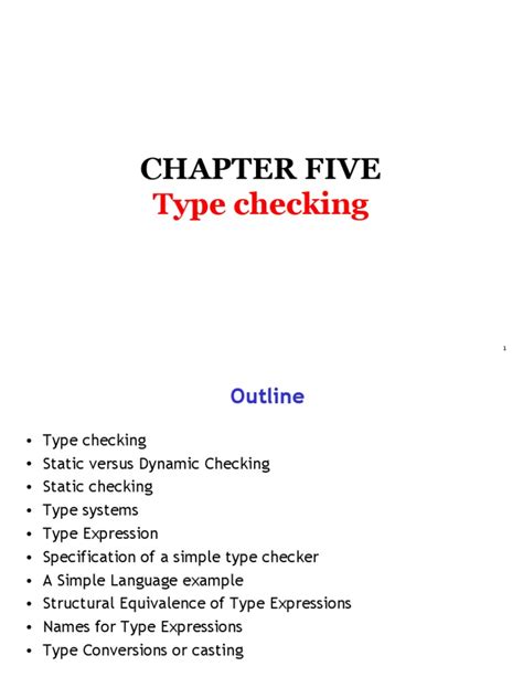 chapter five type checking pdf data type parsing