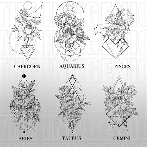 Zodiac Combination Tattoos