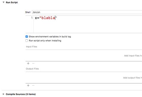 C Pass Value From Run Script In Xcode To Compilation Stack Overflow