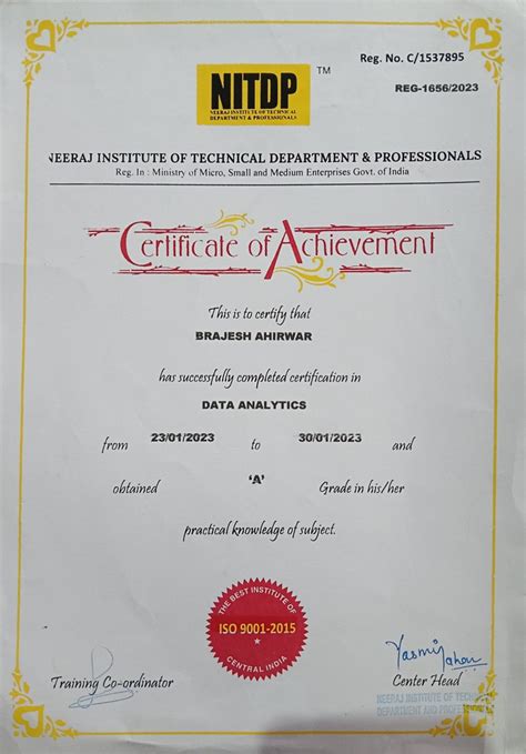 brajesh ahirwar on linkedin dataanalytics certification nitdp unlockinsights