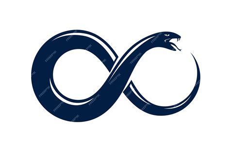 무한대 상징 모양의 우로보로스 뱀 삶과 죽음의 끝없는 주기 고대 우로보로스 상징 벡터 일러스트레이션 뱀은 자신의 이야기 로고 상징 또는 문신을 먹고 있습니다