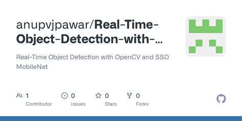 Github Anupvjpawar Real Time Object Detection With Opencv Real Time Object Detection With