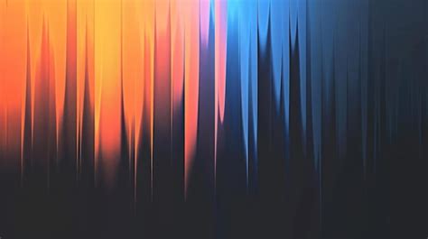 Abstract Blue And Orange Gradient Background With Soft Waves Premium Ai Generated Image