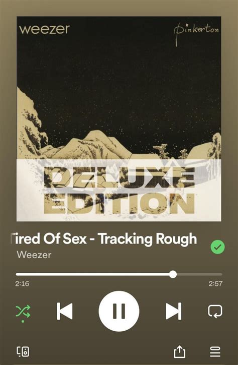 in the rough tracking version of tired of sex why does rivers say