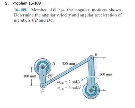 Member Ab Has The Angular Motions Shown Determine