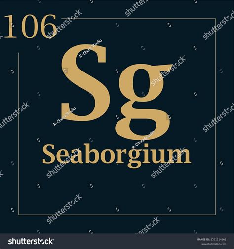 Symbol Element Seaborgium Atomic Mass Number Stock Vector Royalty Free 2221114961 Shutterstock