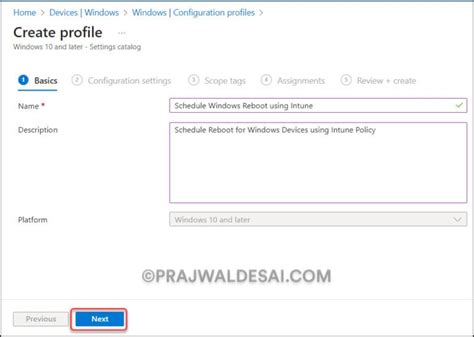 How To Schedule Windows Reboot Using Intune