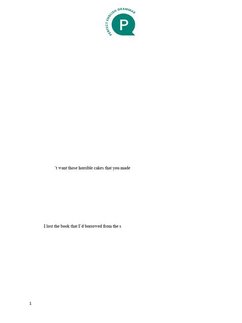 Subjects And Objects Exercise 1 Pdf