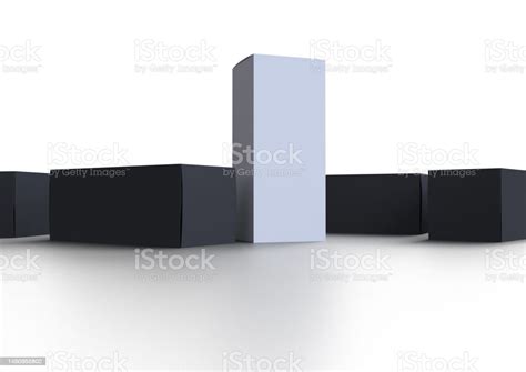 흰색 배경에 격리된 직사각형 종이 상자 모형 구성 3d 현실적인 그림입니다 현대적인 최소한의 스타일로 브랜딩 프리젠 테이션을위한 템플릿입니다 회사 패키지를 렌더링합니다 0