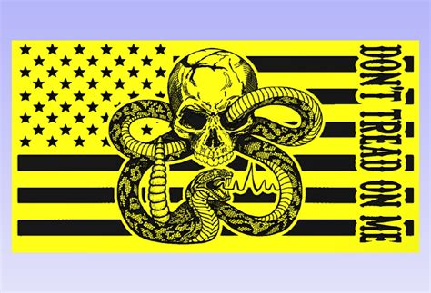 CNC Rustic American Flag Don T Tread On Me Snake Etsy