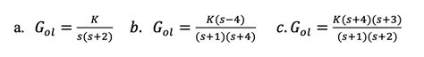Solved For The Systems Described By The Following Gol S