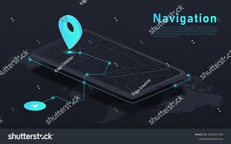 Isometric Navigation Concept Geolocation Gps Big Stock Vector Royalty Free 2219277795