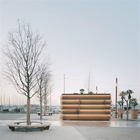 Angular Concrete Buildings Surround Domino Square Plaza