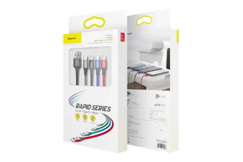 قیمت کابل شارژ باسئوس Type A به Type C Micro Usb 2xlightning مدل Rapid