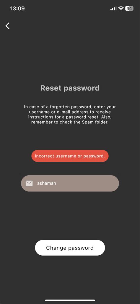 Incorrect Message On Screen When Resetting Password · Issue 3599