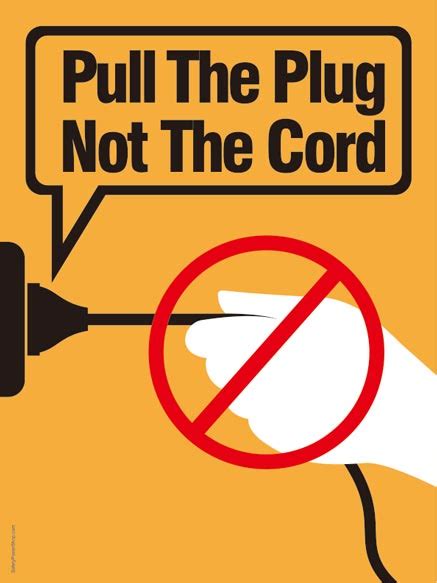Pull The Plug Safety Poster Shop