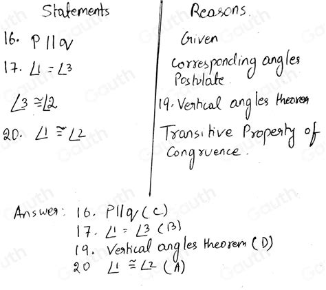 Solved For 816 20 Refer To The Figure To Complete The Table Given P
