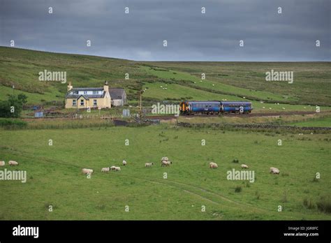 A Scotrail Class 156 Sprinter Train Passes Drumashstie South Of