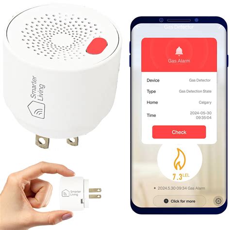 Smarter Living Wifi Gas Alarm Leak Detector For Natural Gas Propane Methane Butane Lpg