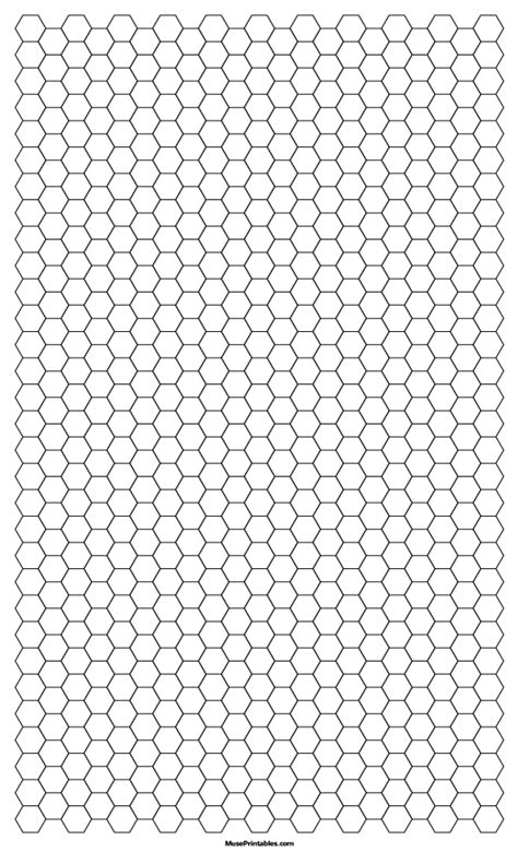 Printable 1 4 Inch Black Hexagon Graph Paper For Legal Paper Hexagon