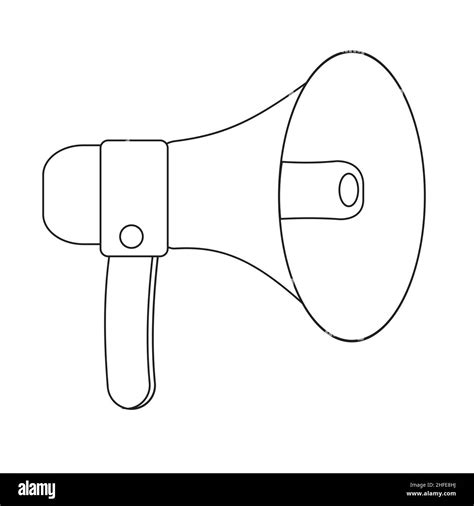 Loudspeaker Black Contour Line Vector Doodle Illustration Stock Vector Image And Art Alamy