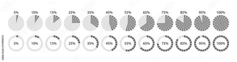circle 100 percent loading template round pie chart progress diagram