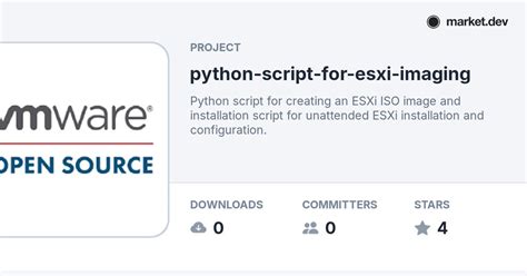 python script for esxi imaging ecosystem directory market dev