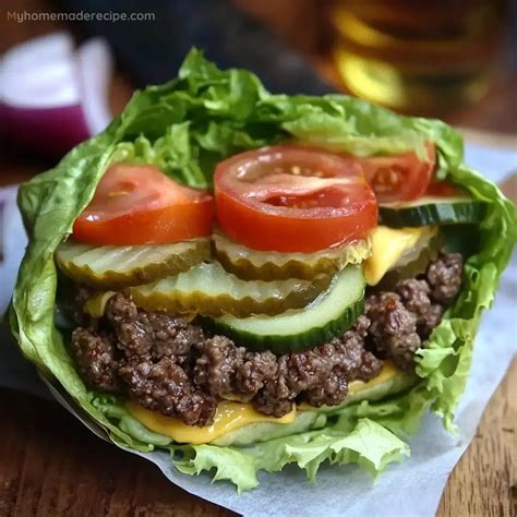 Lettuce Wrap Burgers Healthy Low Carb Recipe My Homemade Recipe