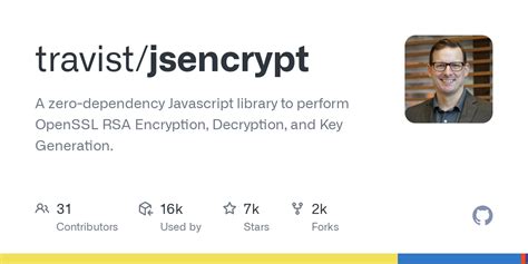 GitHub Travist Jsencrypt A Zero Dependency Javascript Library To Perform OpenSSL RSA