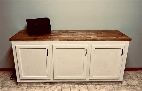 Cabinetry With Butcher Block Countertop And Slide Out Drawers Butcher Block Countertops