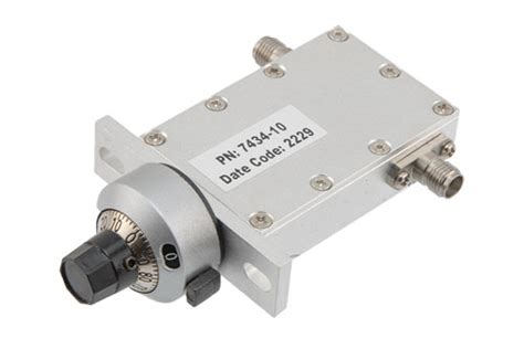 0 To 10 DB Variable Attenuator SMA Female To SMA Female Rated To 5 Watts From 8 GHz To 12 4 GHz