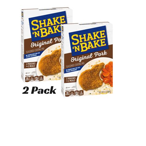 2 Pack Shake N Bake Original Pork Seasoned Coating Mix 5 Oz Box 2