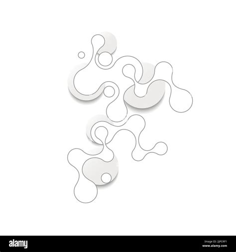 Modern Abstract Banner With Molecular Structure On White Background Modern Vector Illustration