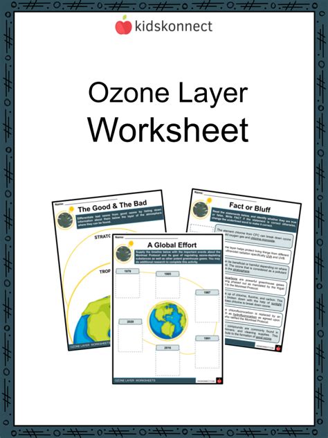 Ozone Layer Worksheets Formation And Depletion Montreal Protocol