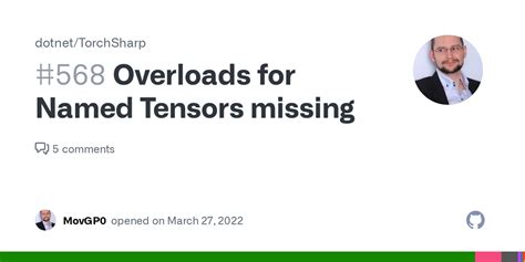 Overloads For Named Tensors Missing · Issue 568 · Dotnettorchsharp