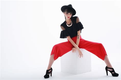 Women White Background Model Sitting Spread Legs 1080p Dark Hair