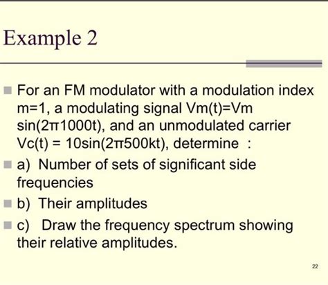 Solved For An FM Modulator With A Modulation Index M A Chegg