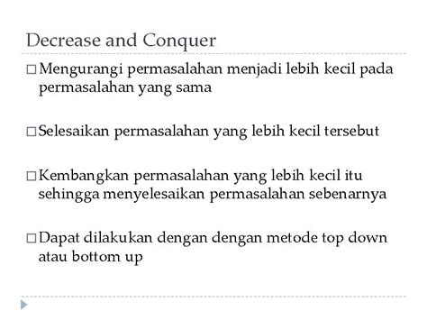 Design And Analysis Of Algorithm Decrease And Conquer