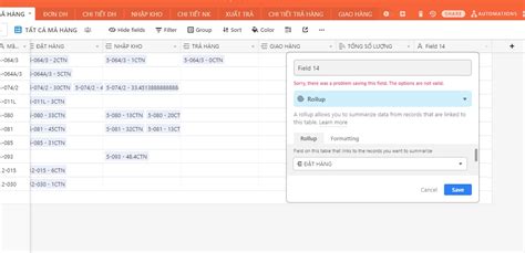 Rollup Field Error Airtable Community
