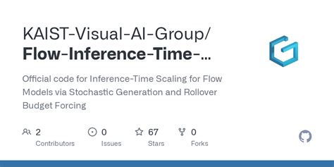 Github Kaist Visual Ai Groupflow Inference Time Scaling Official Code For Inference Time