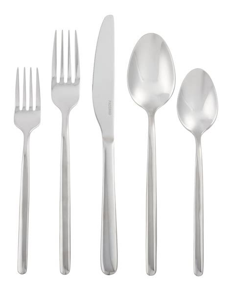 Paderno Slim Rounded Handle Flatware Set For Up To 12 People 60 Pc