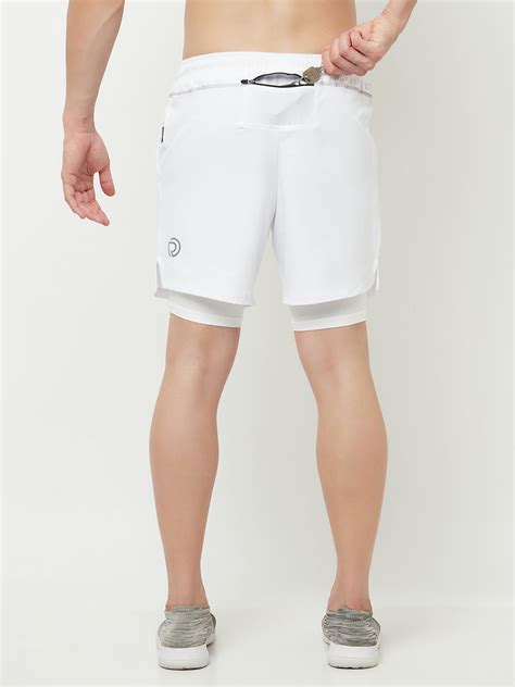 Buy Mens Phone Pocket Sports Shorts Online White Truerevo™