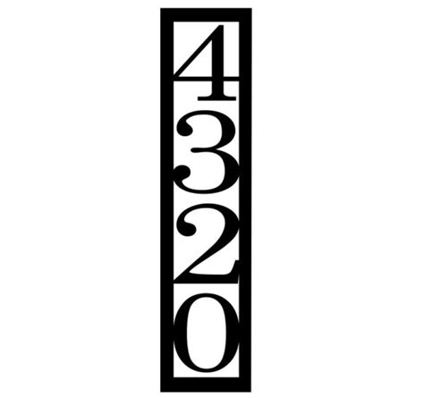 Vertical Address Number Drb Metal