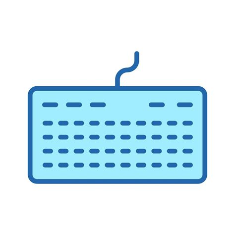 Keyboard For Computer Color Line Icon Pc Peripheral Equipment Linear