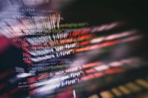 Premium Photo Css Javascript And Html Usage Monitor Closeup Of