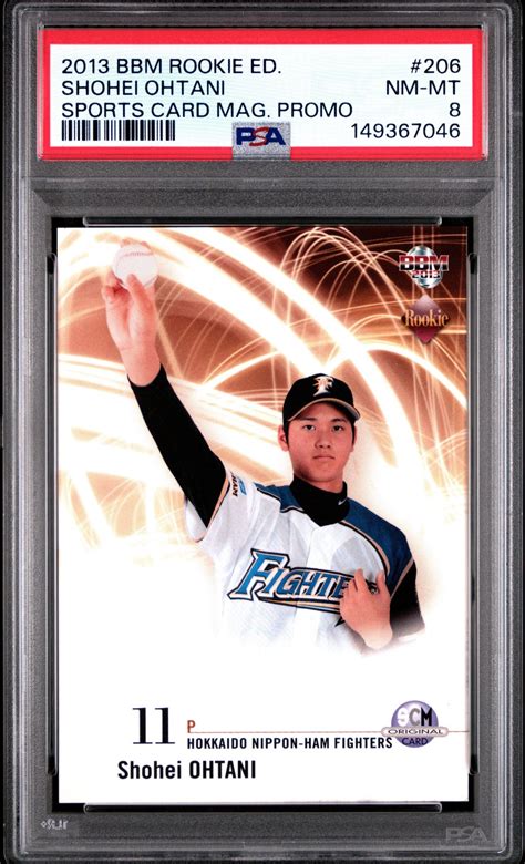 2013 Bbm Rookie Edition Scm Promo Shohei Ohtani Rookie Psa 8 206 Ebay