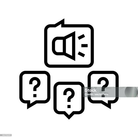 미디어 문의 선 아이콘 벡터 일러스트레이션에 대한 응답 건강관리와 의술에 대한 스톡 벡터 아트 및 기타 이미지 건강관리와 의술 단체 매스컴 Istock